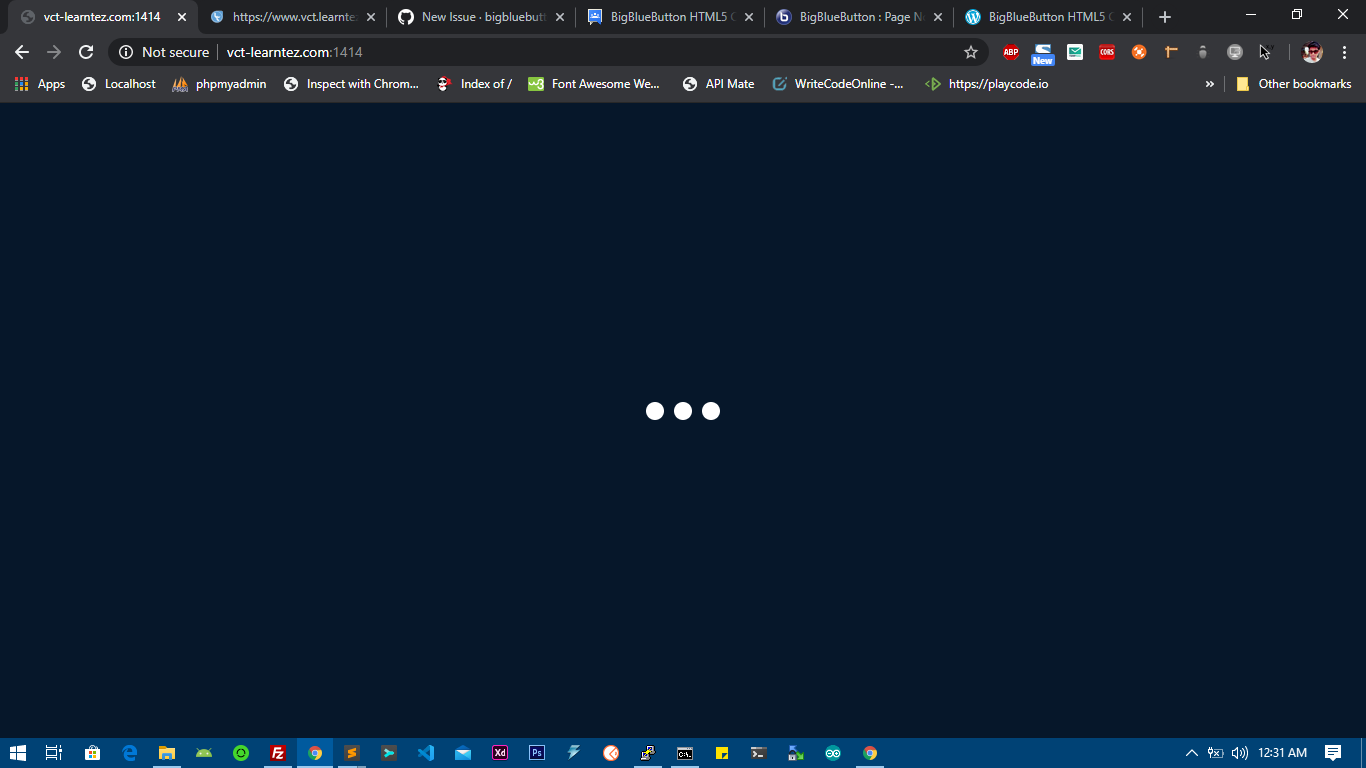 HTML client development server stuck at 3 loading dots. · Issue #8981 · bigbluebutton ...