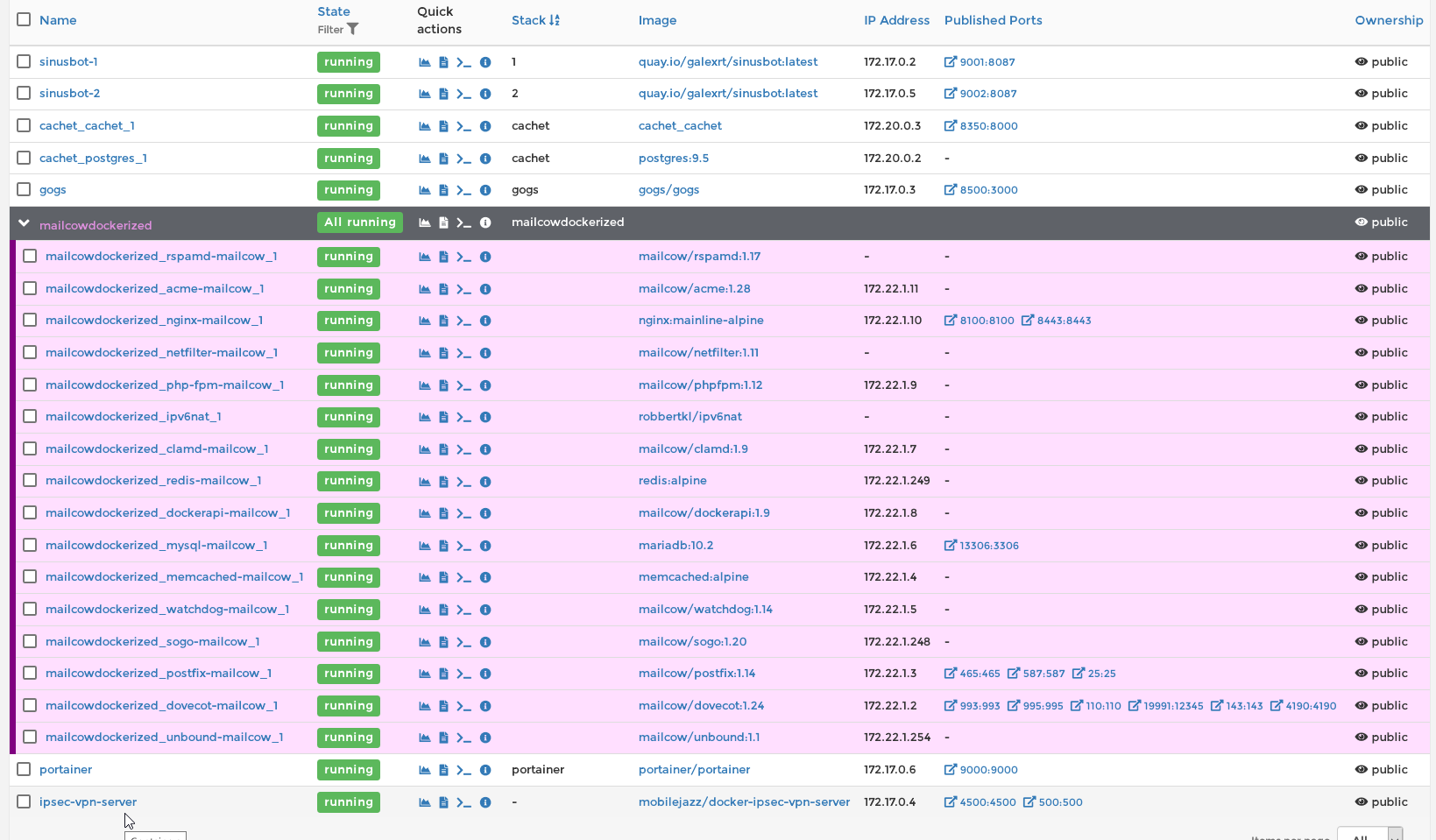 [Feature Request] Make stacks collapsable · Issue #1832 · portainer/portainer · GitHub