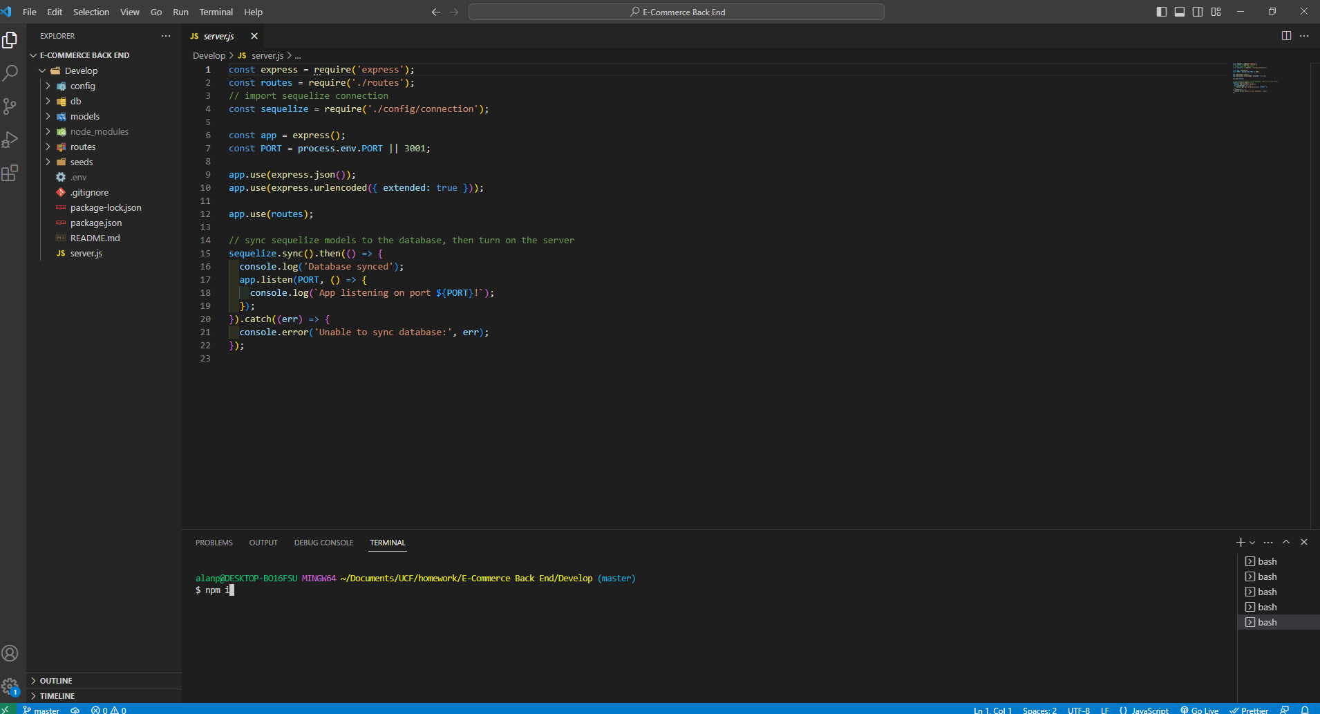 GitHub - APereyro/E-Commerce-Back-End: the back end for an e-commerce site
