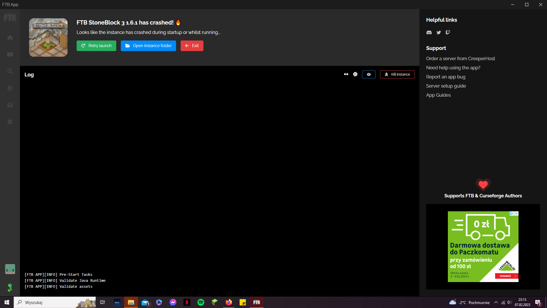 Problem with launching StoneBlock 3 · Issue #2679 · FTBTeam/FTB-Modpack-Issues · GitHub