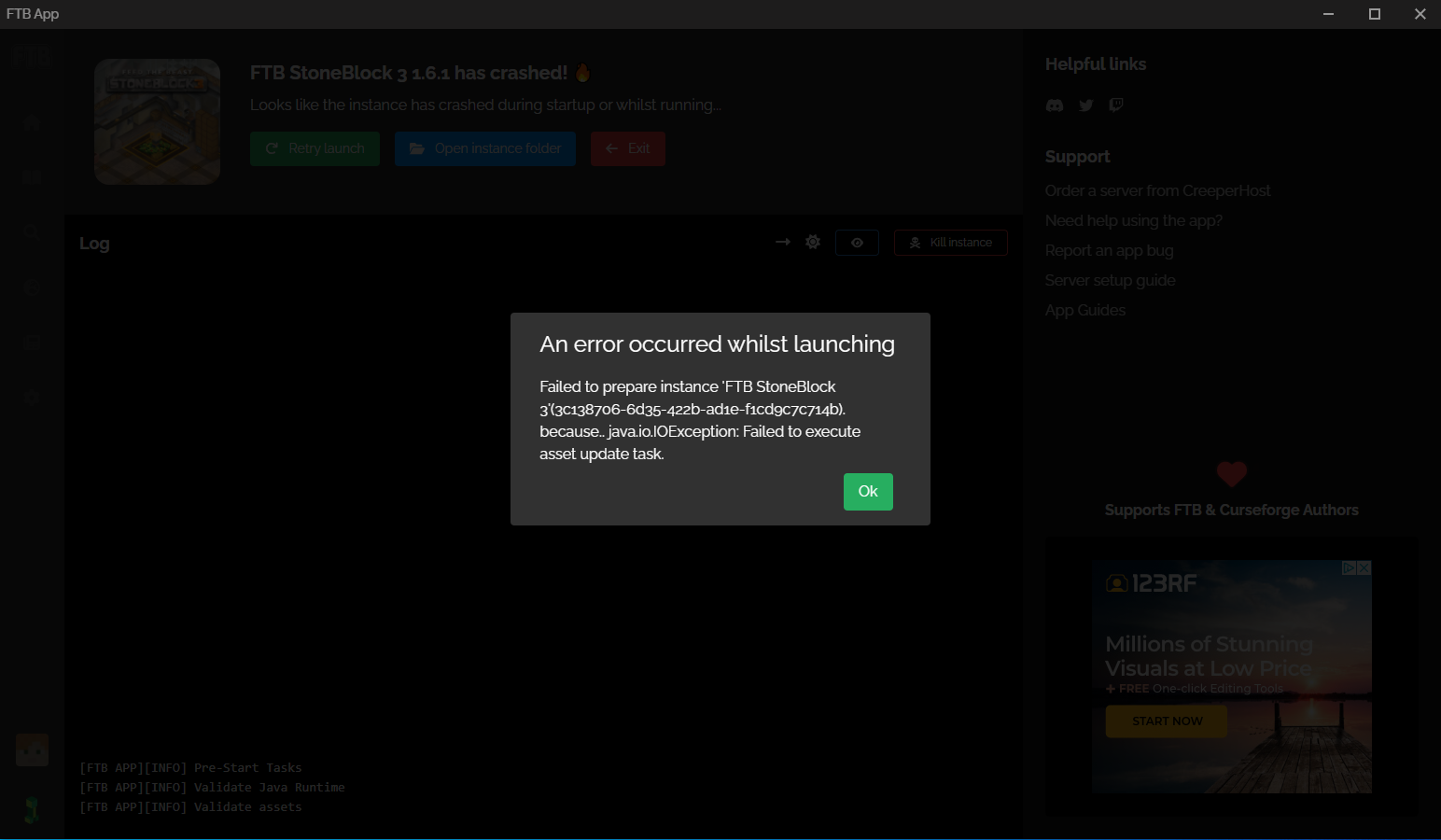 Unable to launch Stoneblock 3 · Issue #2681 · FTBTeam/FTB-Modpack-Issues · GitHub
