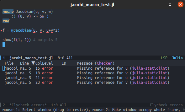 Missing reference in macro definition · Issue #282 · julia-vscode/StaticLint.jl · GitHub
