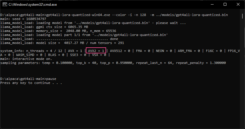 Stopping before start chat on windows · Issue #113 · nomic-ai/gpt4all · GitHub