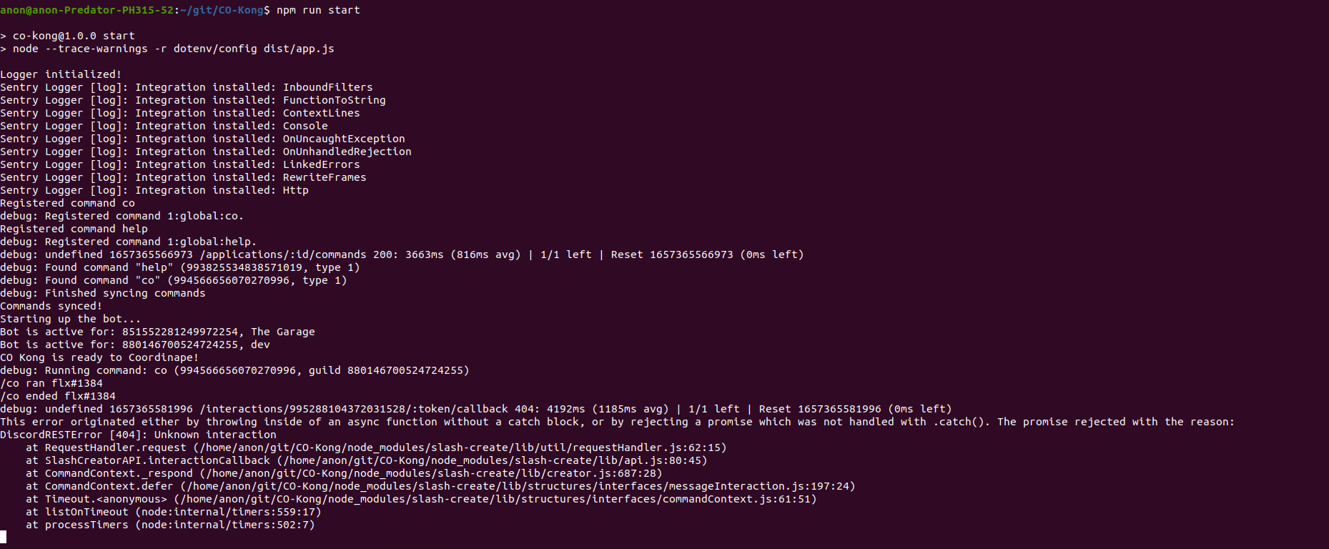 DiscordRESTError [404]: Unknown interaction · Issue #334 · Snazzah/slash-create · GitHub