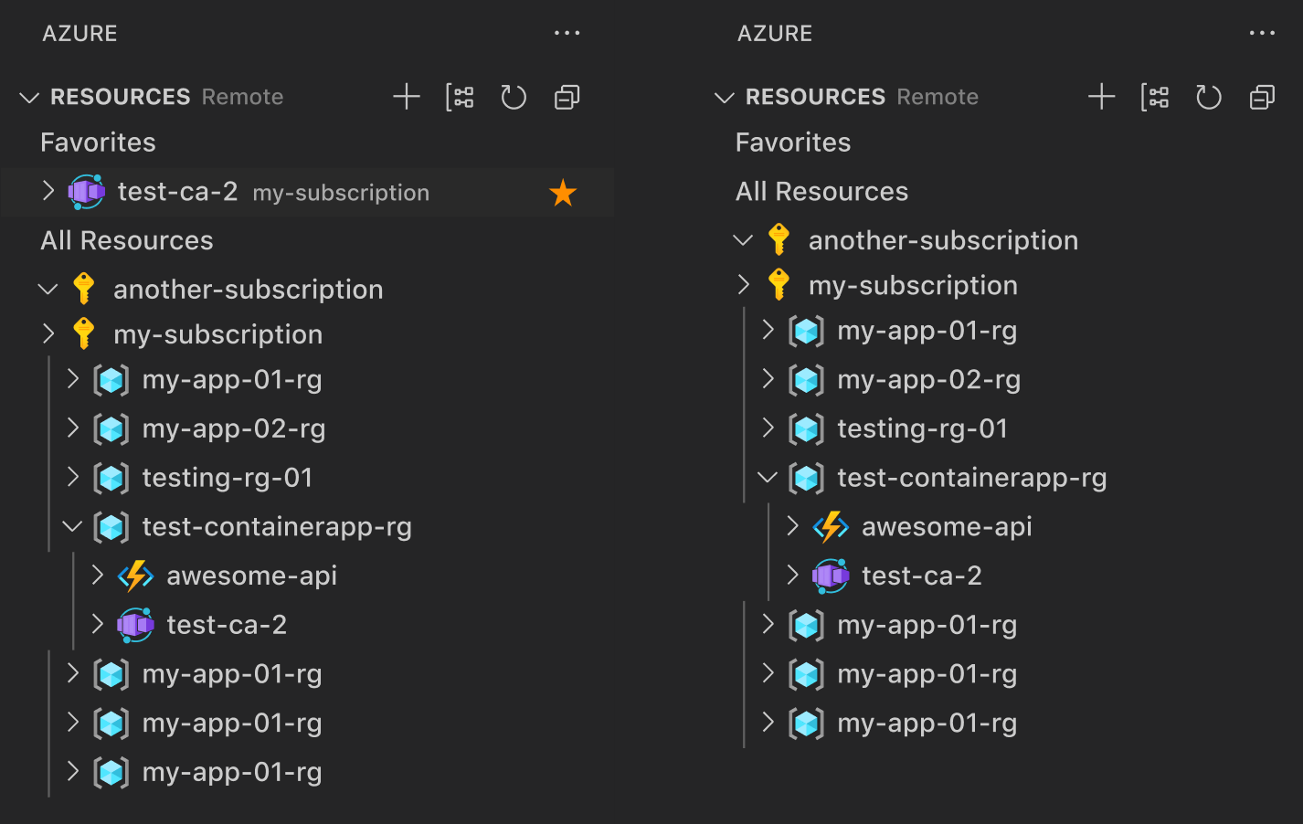 Favorites UX · Issue #394 · microsoft/vscode-azureresourcegroups · GitHub