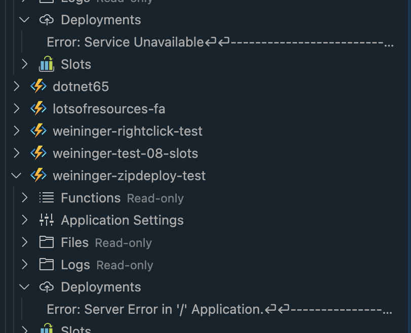 Deployments Never Load · Issue 3549 · Microsoft Vscode Azurefunctions · Github
