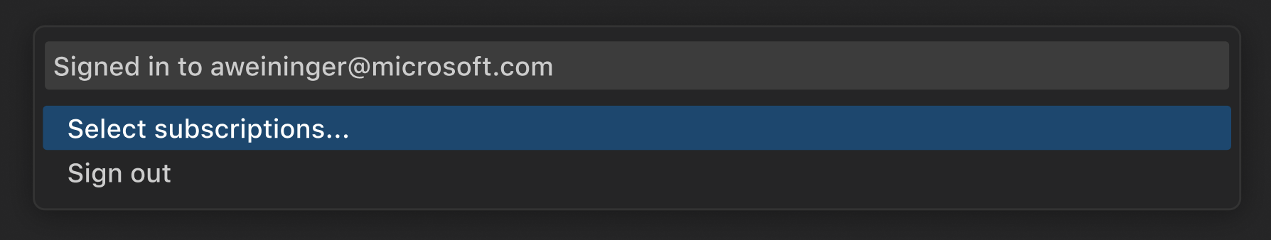 Make sign out easier to find · Issue #739 · microsoft/vscode-azure-account · GitHub