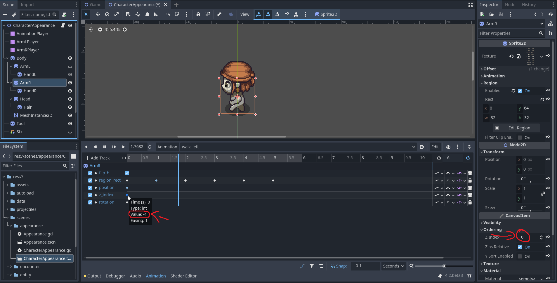 AnimationPlayer doesn't set negative z_index on node · Issue #84106 · godotengine/godot · GitHub