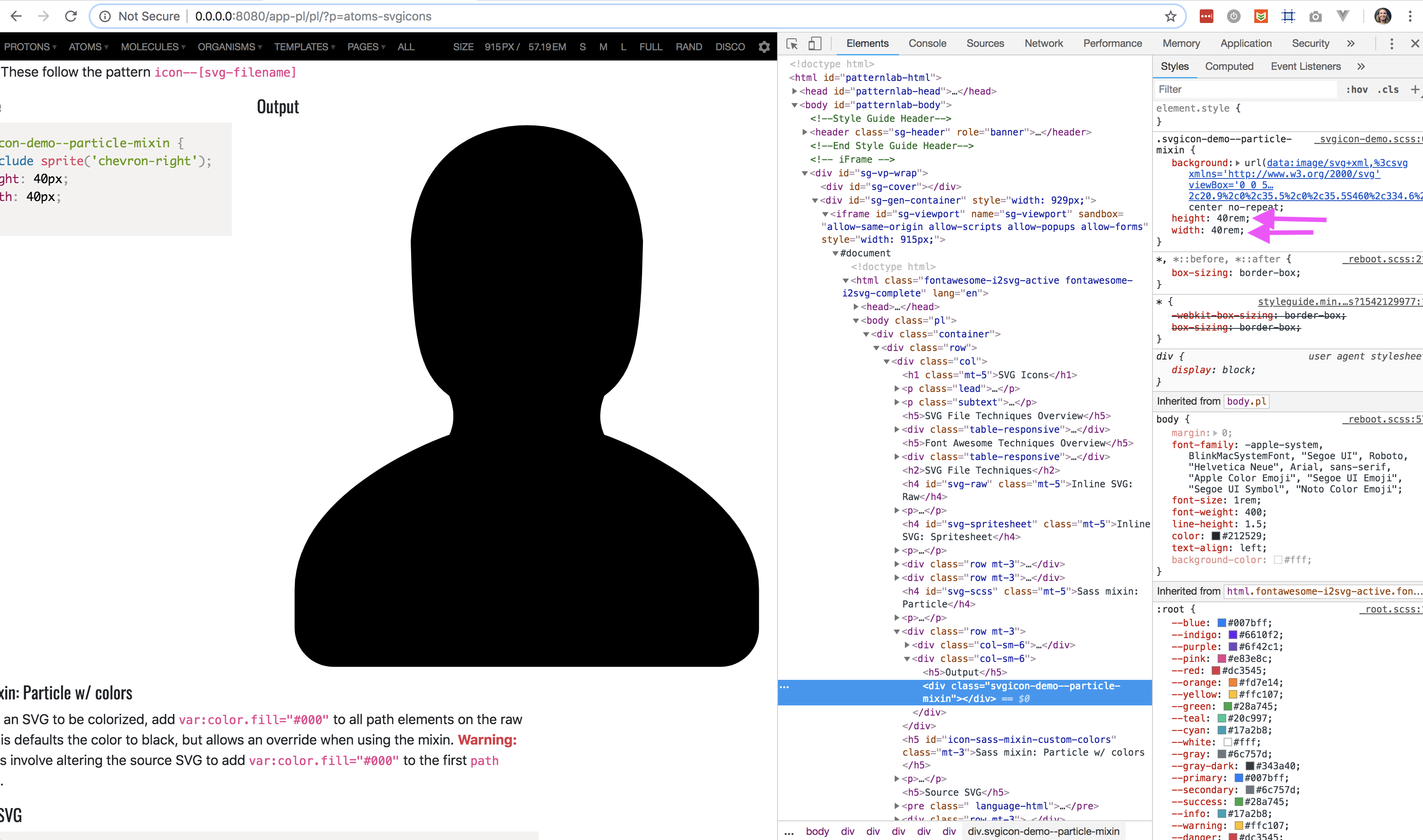 Svg Icons Are Oversized · Issue 475 · Phase2 Particle · Github