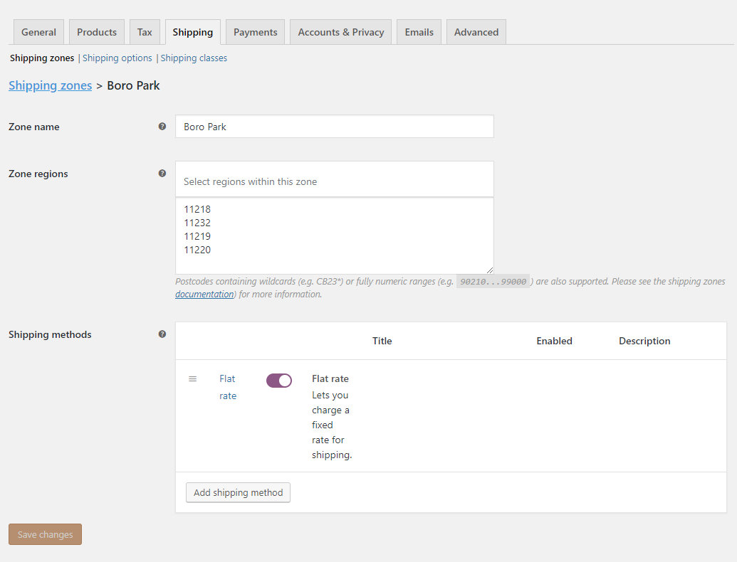 Shipping Zone table not rendered properly · Issue #24220 · woocommerce/woocommerce · GitHub