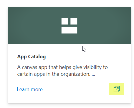 [CoE Starter Kit - Feature]: App Catalog - Launch app from card · Issue ...