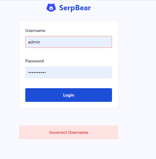 Unable to login · Issue #77 · towfiqi/serpbear · GitHub