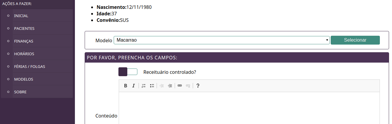 Receituário Controlado · Issue #16 · leonardovilarinho/prontuario-sus ...