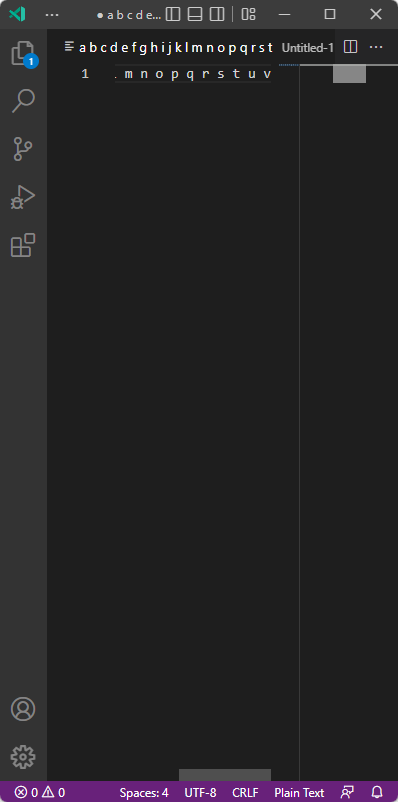 Cannot see end of lines when the minimap is shown and the vertical scrollbar is thick · Issue ...