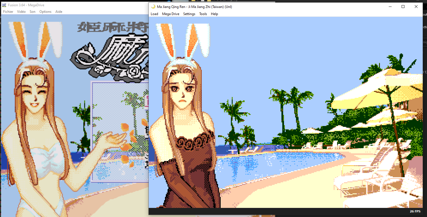 [MEGADRIVE] Stuck on the first screen with Ma Jiang Qing Ren - Ji Ma Jiang Zhi (Taiwan) (Unl ...