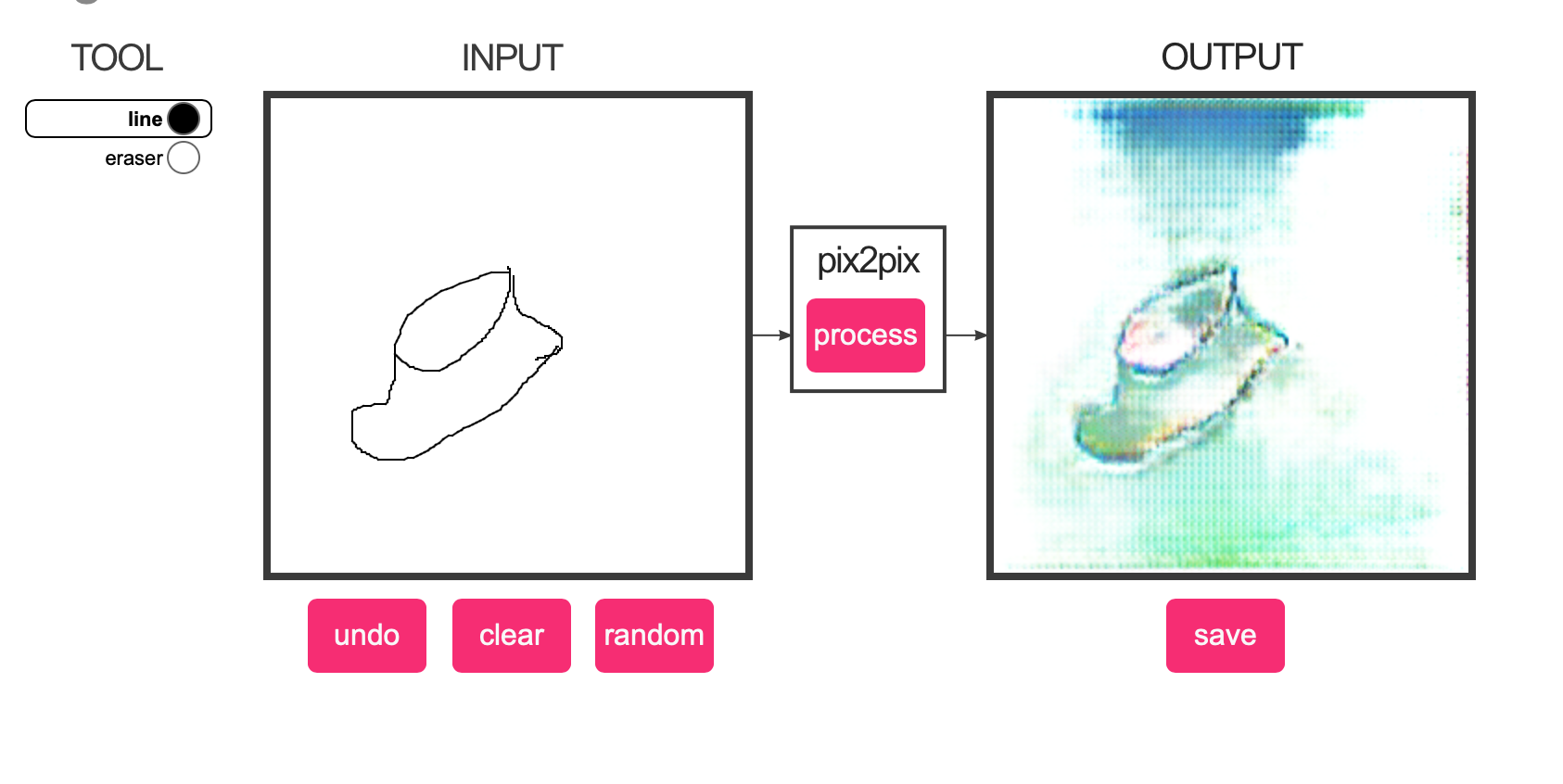 edges2shoes: the output seemed the almost the same as the input image · Issue #168 · phillipi ...