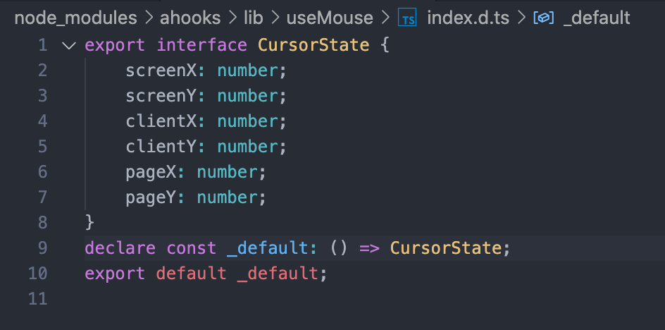 ahooks 的声明在 vscode里有些奇怪 · Issue #656 · alibaba/hooks · GitHub