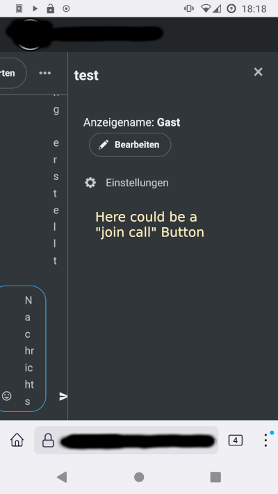 Add "join call" button to sidebar (for guests), to make calls easier ...