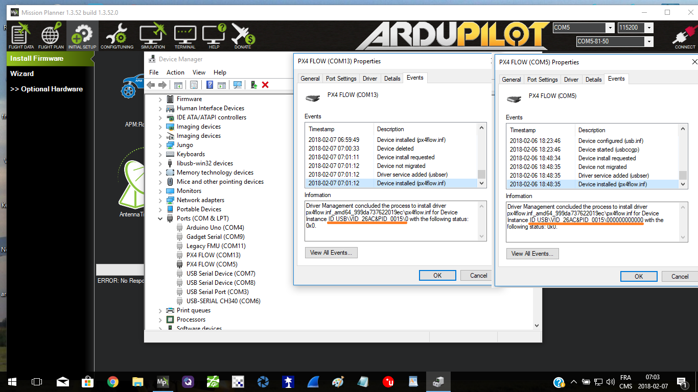 Optical Flow: allow uploading px4flow sensor firmware · Issue #743 · ArduPilot/MissionPlanner ...