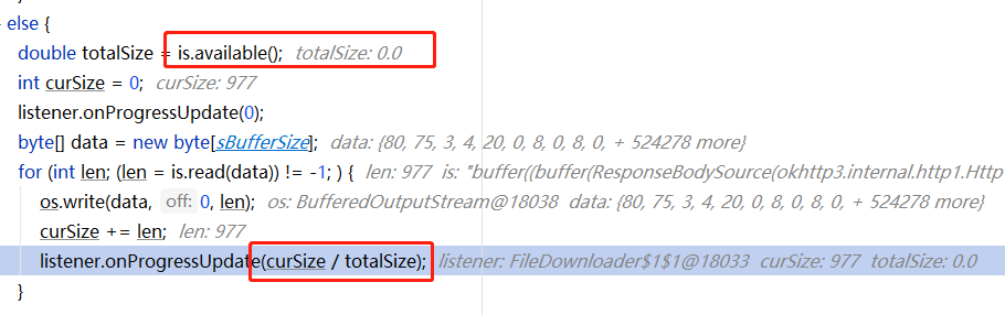 FileIOUtils#writeFileFromIS 这个方法计算进度时出现了除0的问题 · Issue #1481 · Blankj/AndroidUtilCode · GitHub