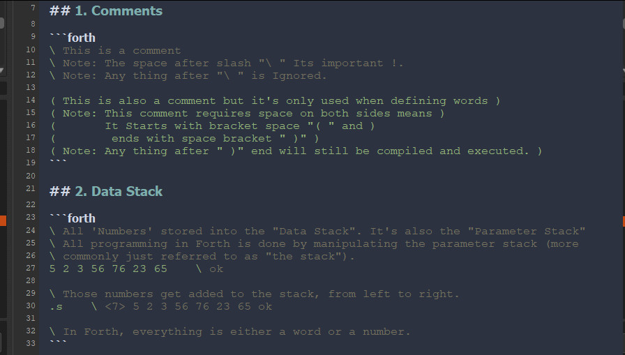 [FEATURE] Support for Forth Language Highlighting · Issue #2780 · pbek ...