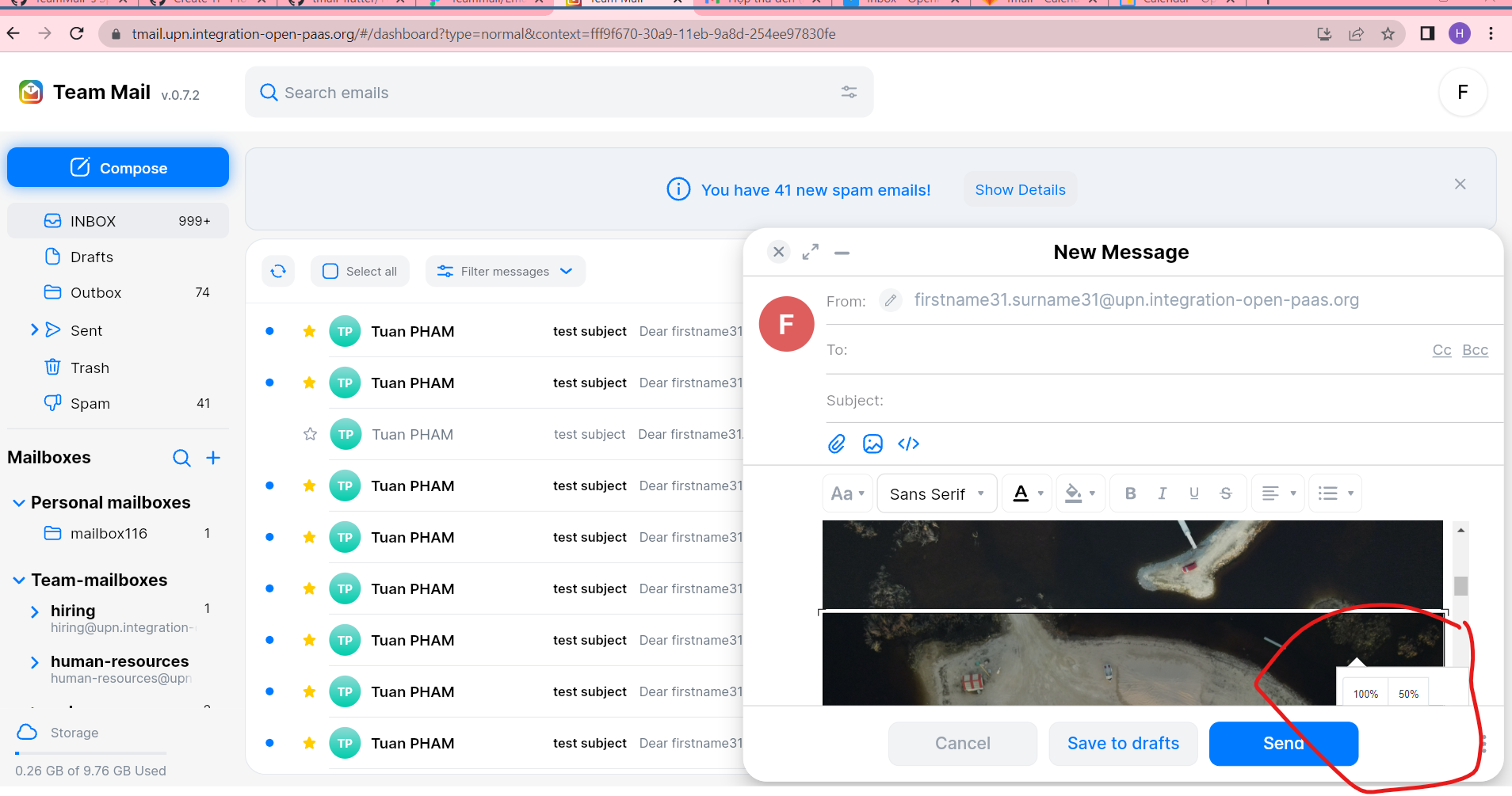 [Attachment] [UI] User can't see options list which user can do with image attachment in email ...