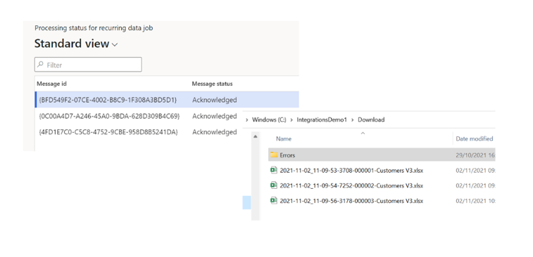 Export CustomersV3 data entity: there aren't files in the download ...