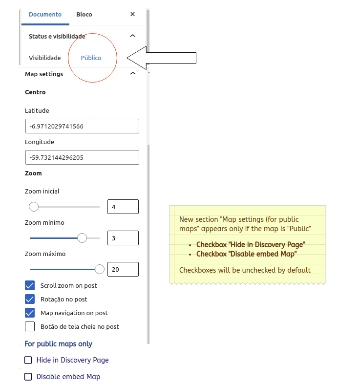 [ Map Editor ] Add 2 checkboxes "show in Discovery" and "allow embed" · Issue #346 ...