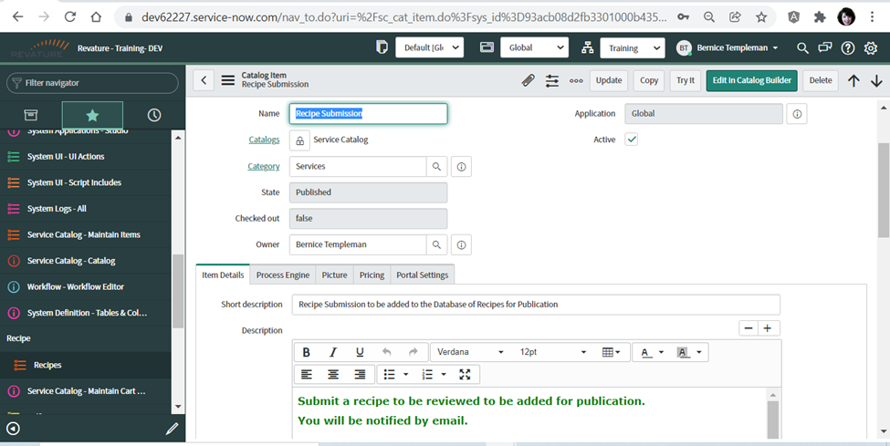 GitHub - bernicetempleman/SN-Service-Catalog-Design: P1
