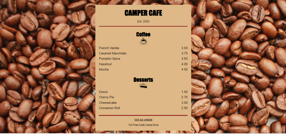 GitHub - bernicetempleman/ResponsiveWebDesign-Cafe-Menu