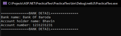 GitHub - dotnetrealm/PracticalTwo: Console Application