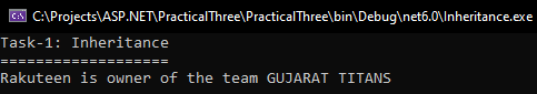 GitHub - dotnetrealm/PracticalThree: Inheritance & Polymorphism