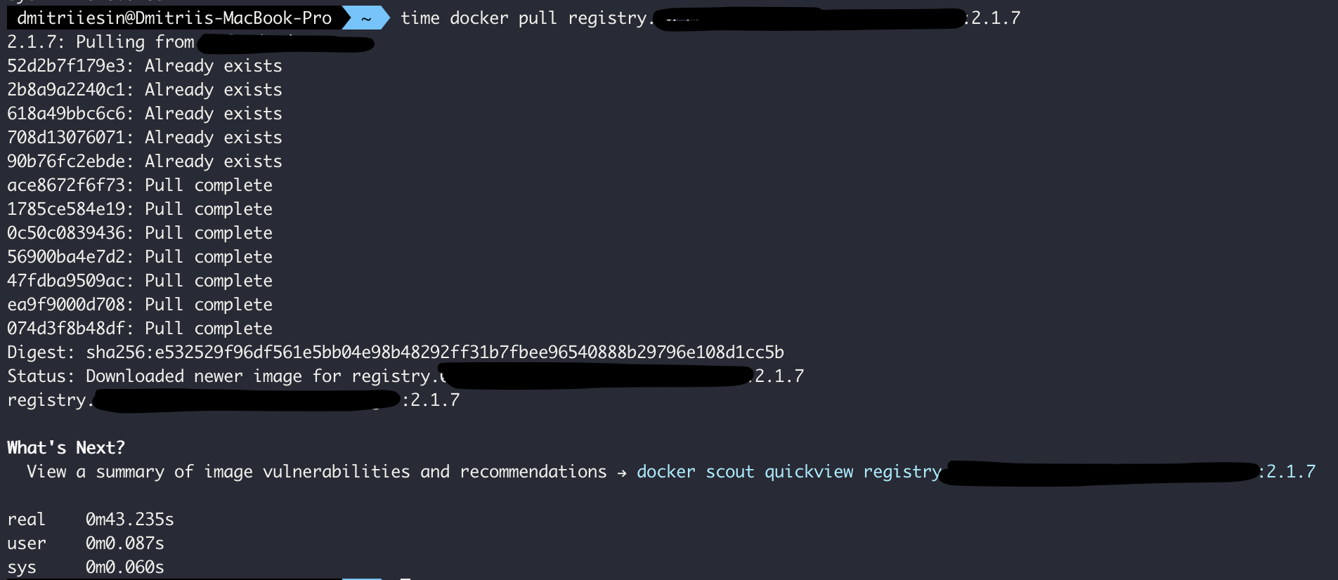 Docker pull\push slow via VPN and private registry · Issue #7051 · docker/for-mac · GitHub