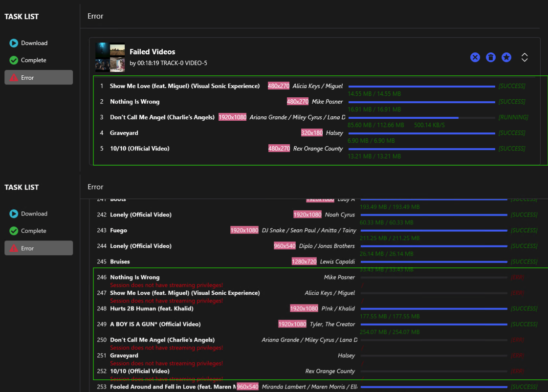 [BUG] some videos "session doesn't have streaming privileges" errors · Issue #645 · yaronzz ...