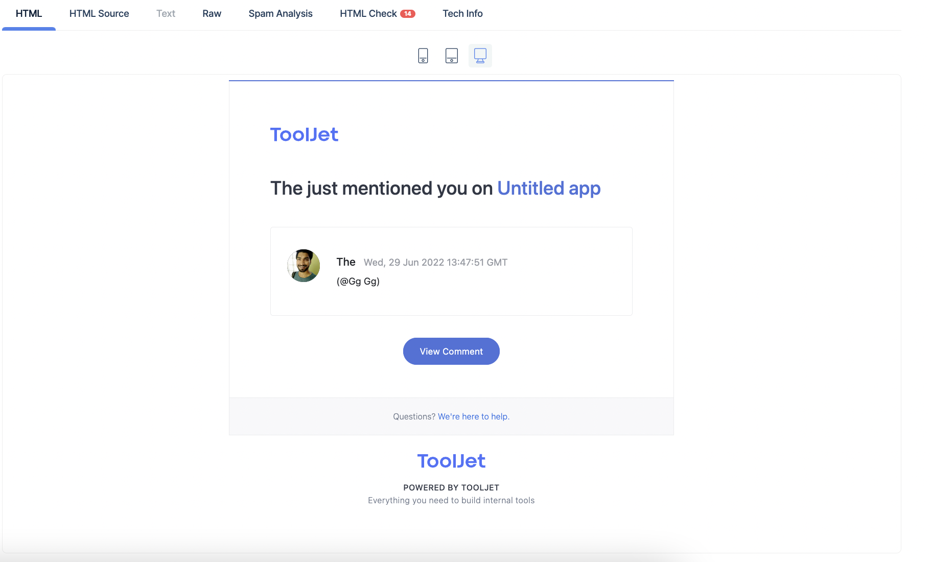 [feature] Trigger Email When User Is Mentioned In A Comment · Issue 3442 · Tooljet Tooljet · Github