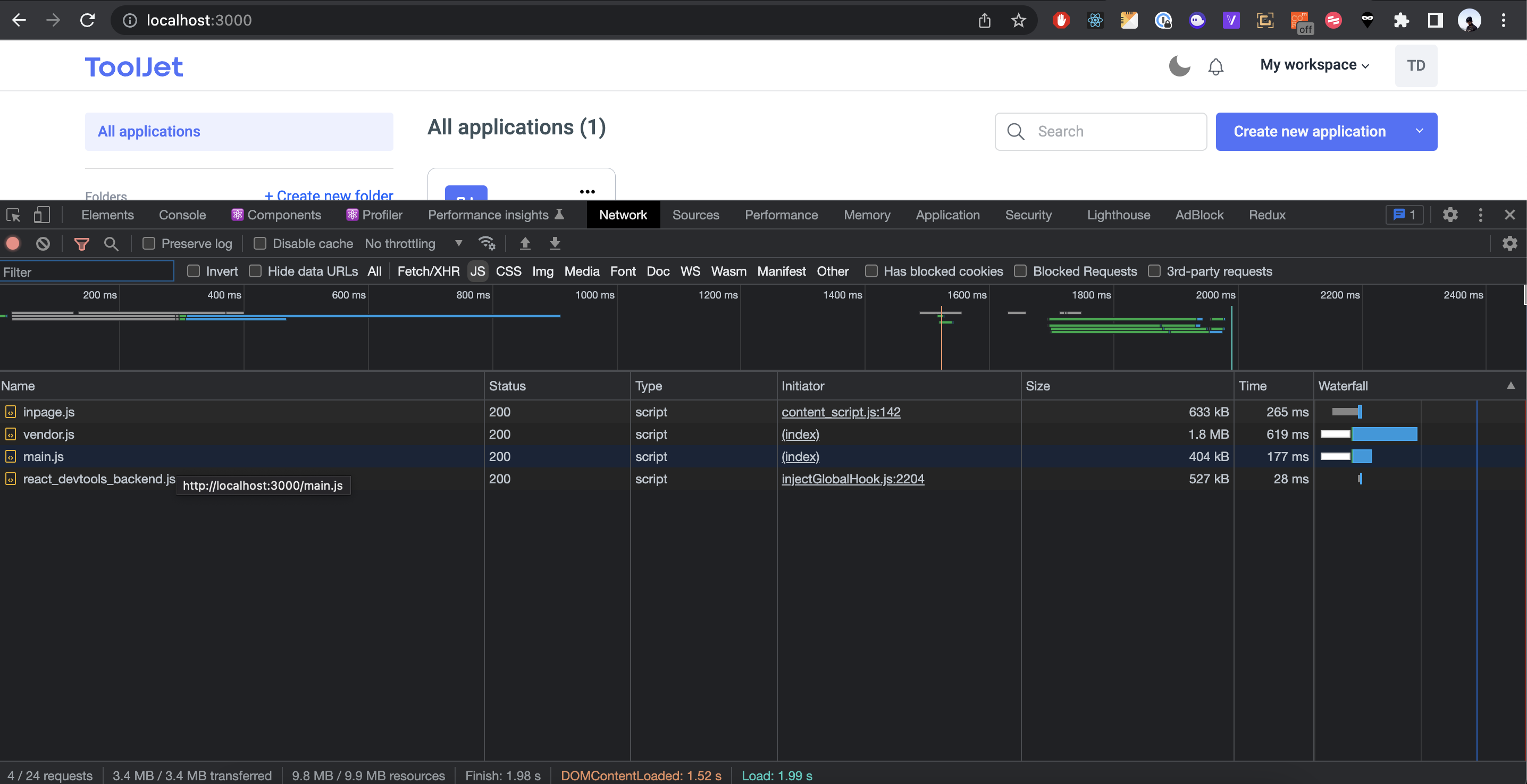 [Perf] Reduce webpack output bundle size · Issue #3784 · ToolJet/ToolJet · GitHub