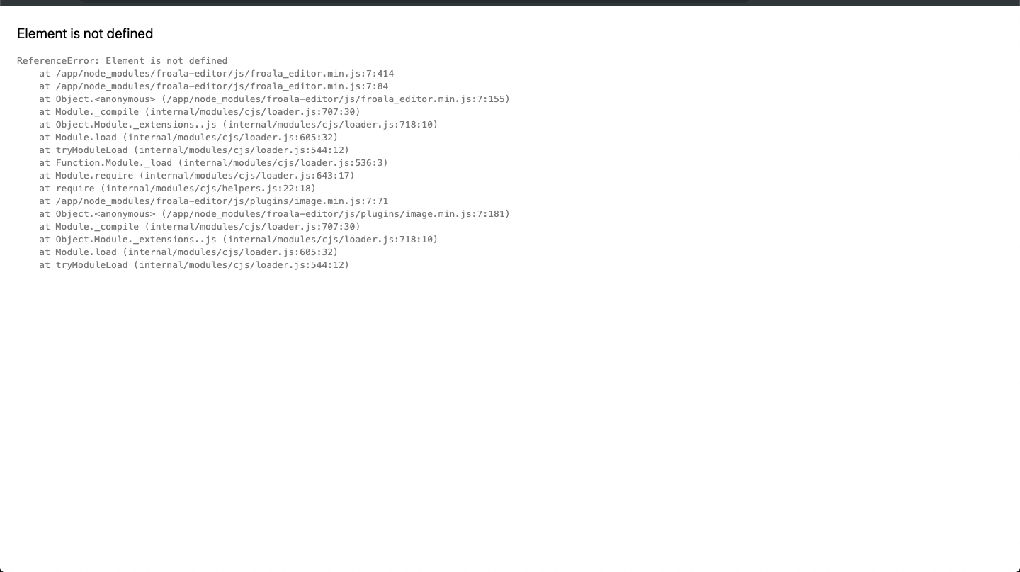 Element Is Not Defined Error While Importing Plugins Js File Issue 