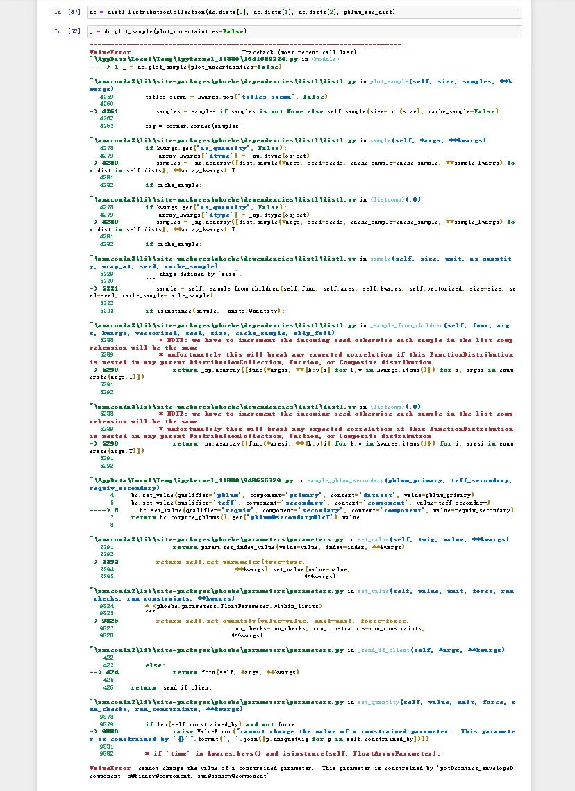 How to get a distribution of constraint parameters from 'emcee_sol ...