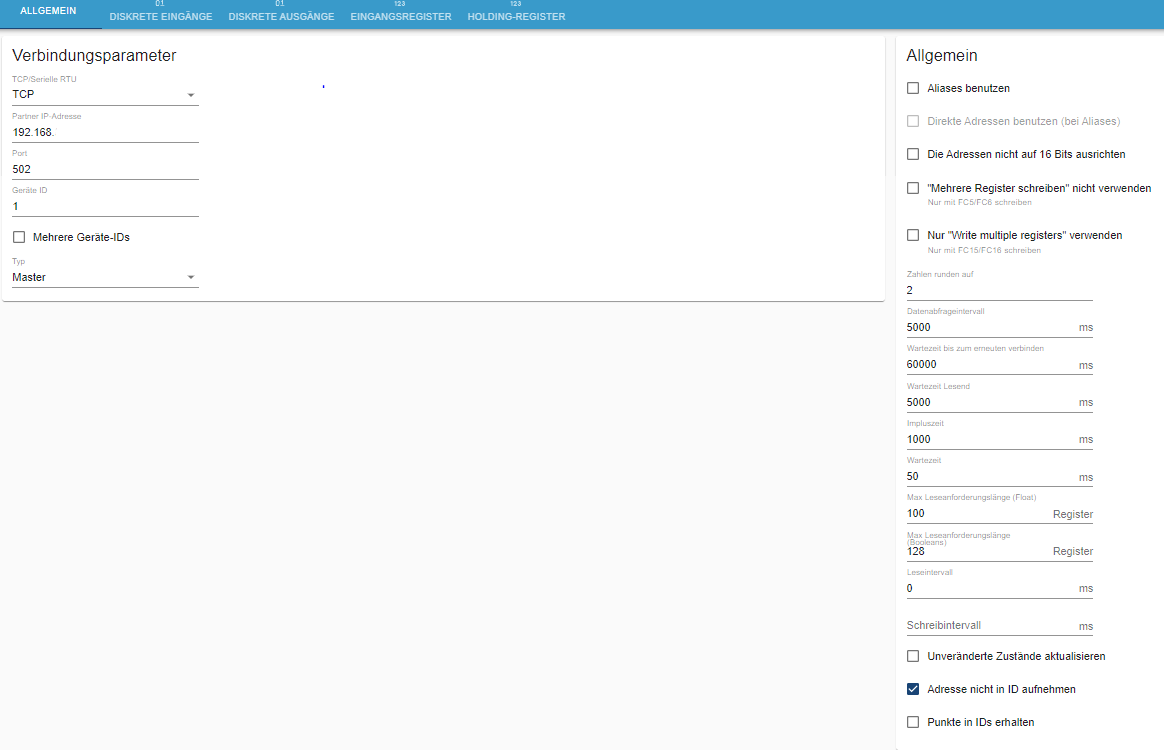 How to read holding registers