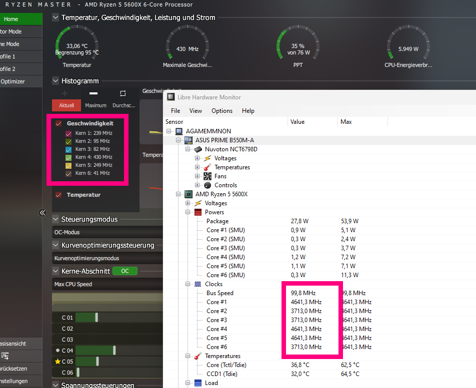 Ryzen CPU Core speeds report very different clocks compared to Ryzen Master software · Issue ...