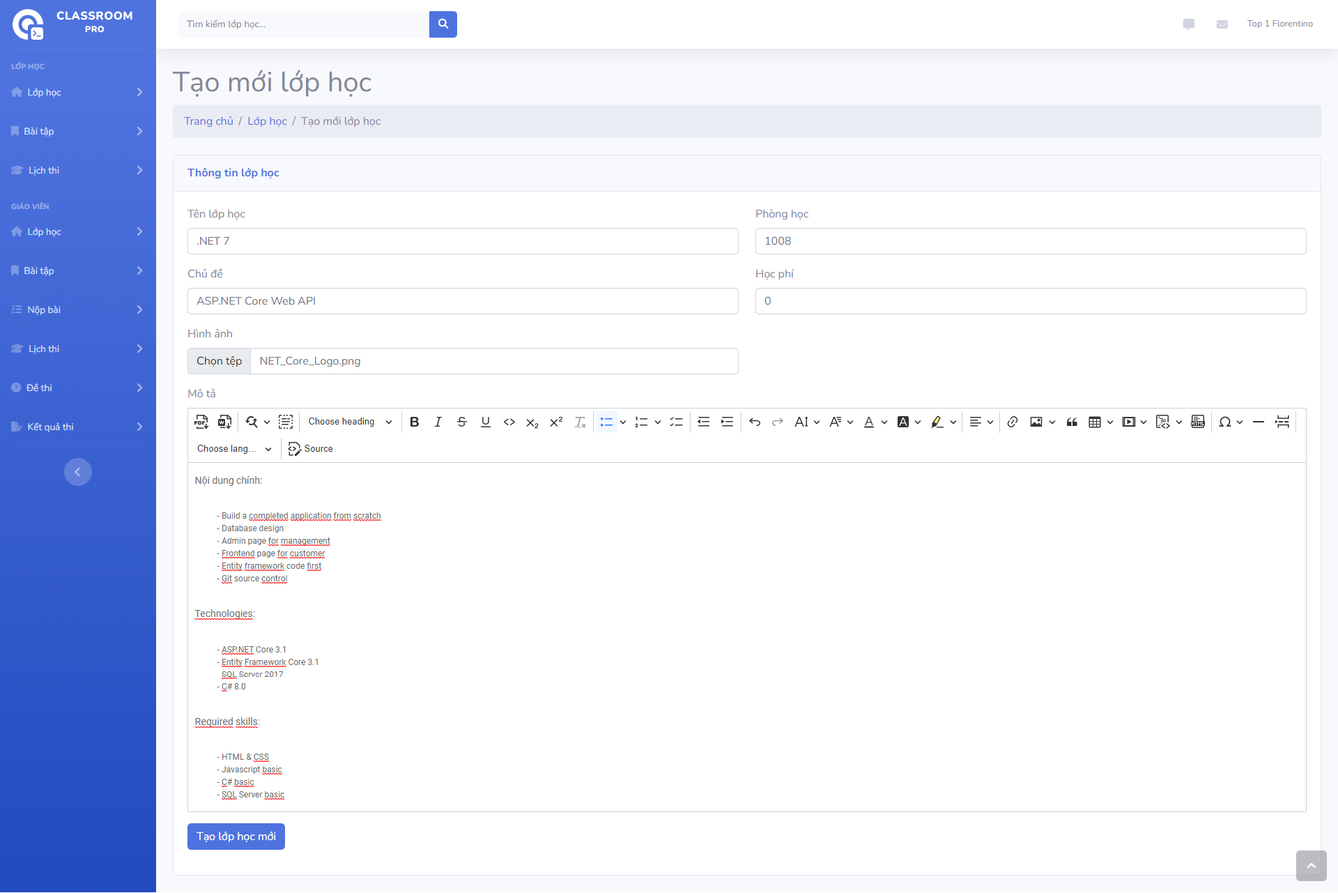 GitHub - huynhit24/Classroom: .NET 7