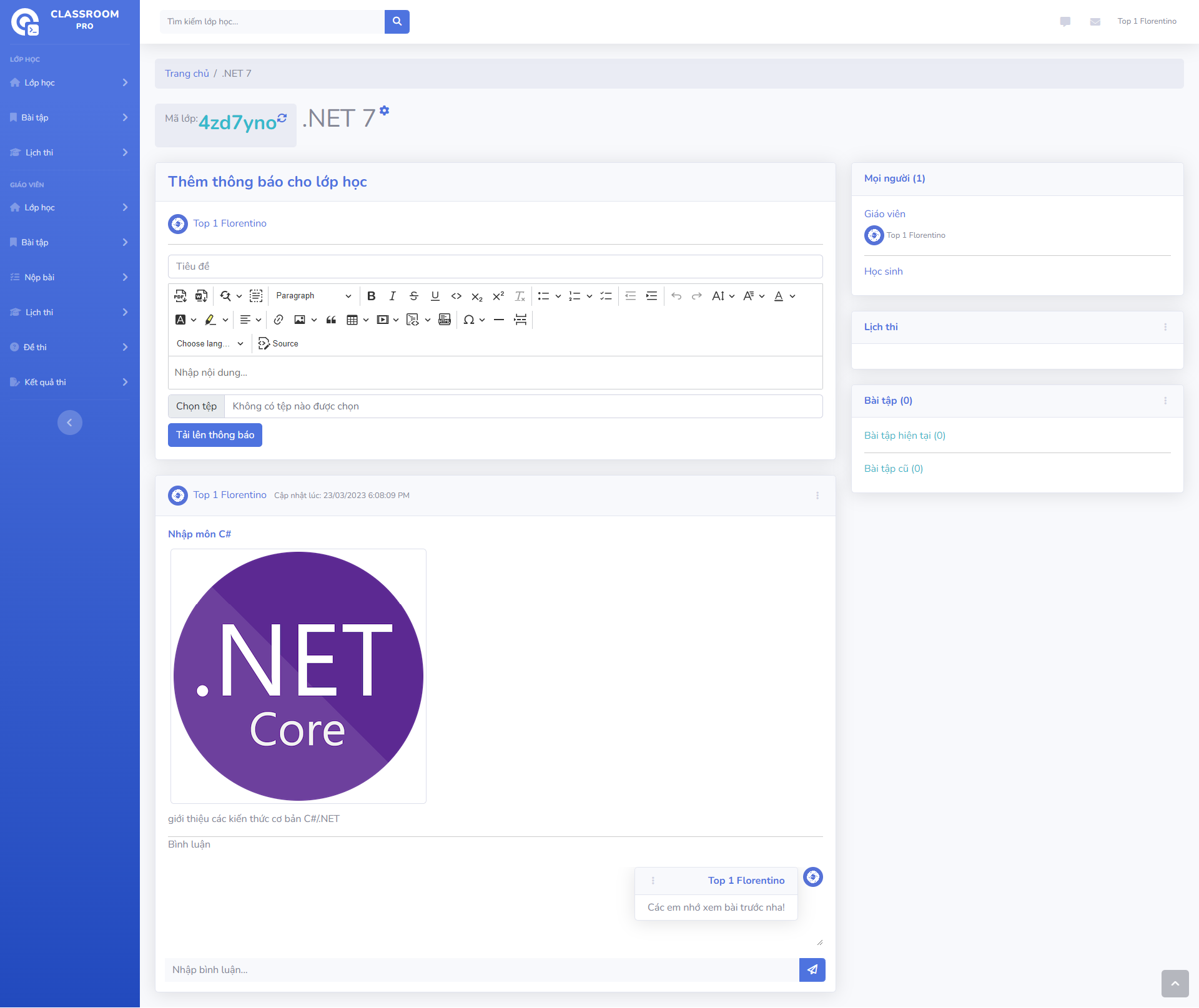 GitHub - huynhit24/Classroom: .NET 7
