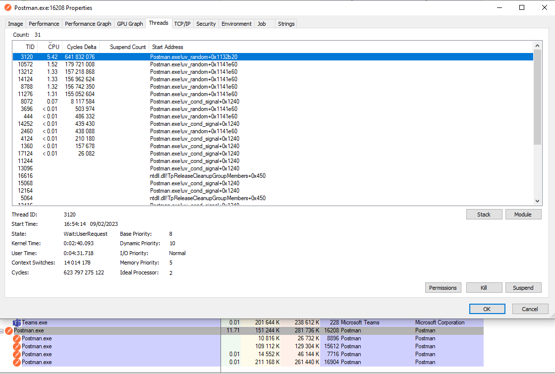 10 Cpu Consomption When Idle · Issue 11714 · Postmanlabspostman App Support · Github 
