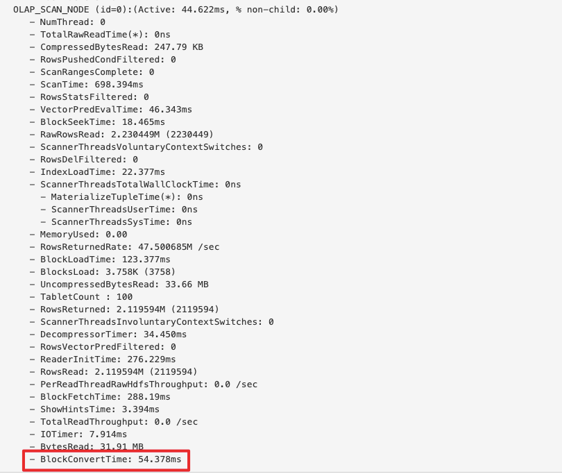 Bad Performance When Query A Table Which Has Many Columns100 · Issue 1236 · Apachedoris 