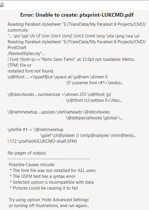 Error page in the Print Preview · Issue #35 · sillsdev/ptx2pdf · GitHub