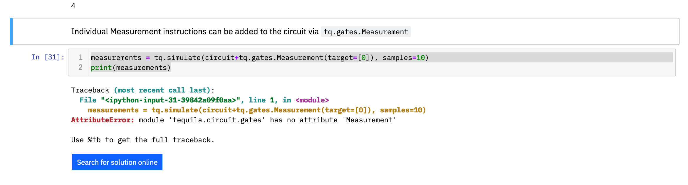 Attribute error in BasicUsage tutorial · Issue #81 · tequilahub/tequila · GitHub