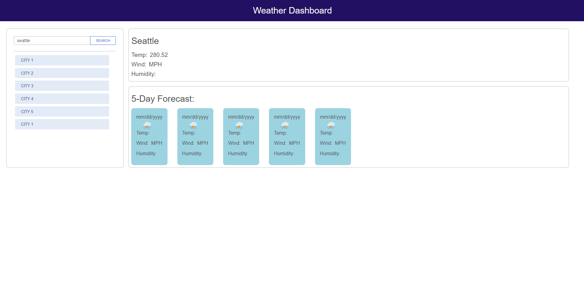 Github Miketsypan89 Weather Dashboard