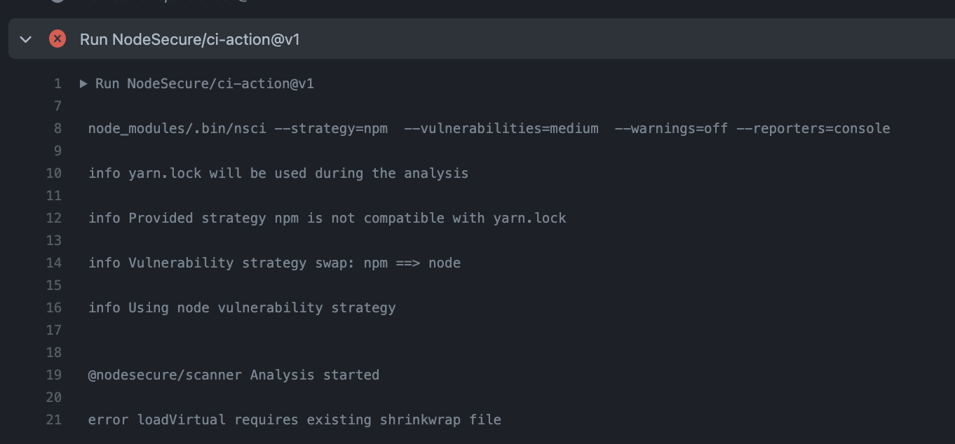 yarn support · Issue #1 · NodeSecure/ci-action · GitHub