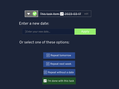 Add recurrence rule: ask for next date when done · Issue #1760 · obsidian-tasks-group/obsidian ...