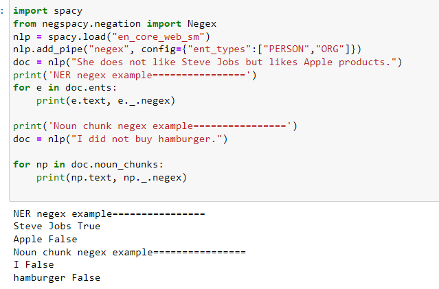 Negspacy for noun phrase · Issue #12075 · explosion/spaCy · GitHub Negspacy for noun phrase · Issue #12075 · explosion/spaCy · GitHub